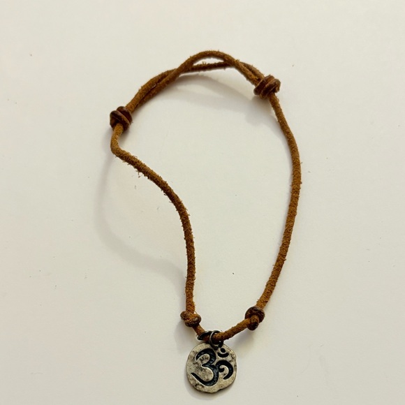 Jewelry | Ohm Symbol Leather Adjustable Bracelet | Poshmark
